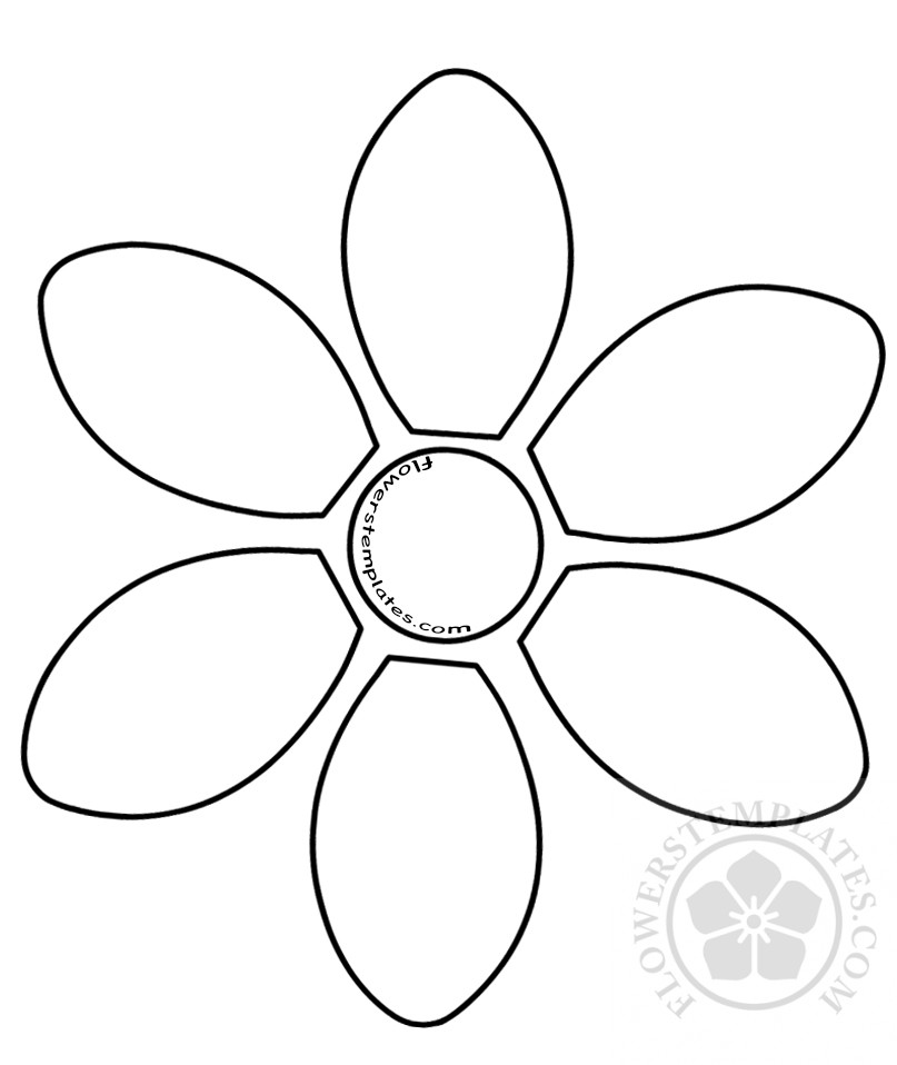 6 petal flower template2 Flowers Templates