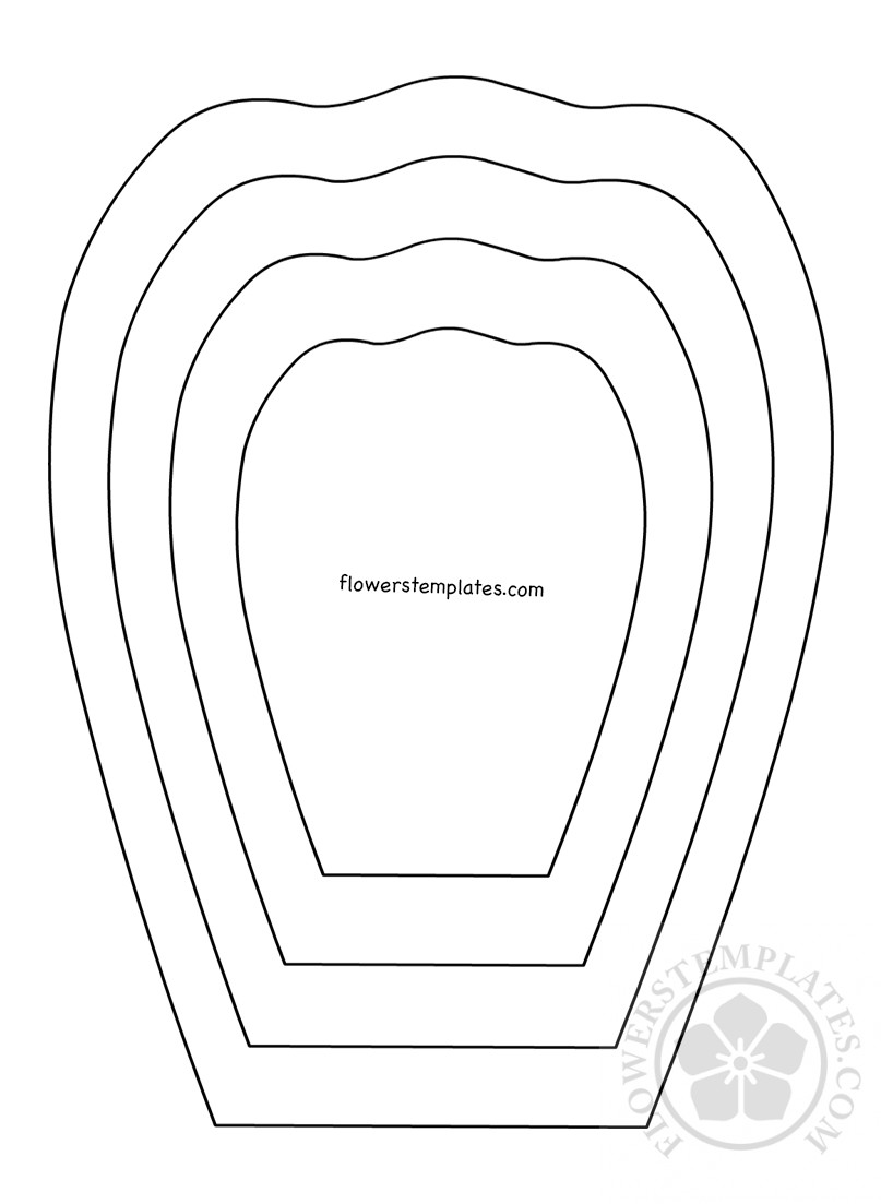 Svg Dxf Png Petal 101 Hibiscus Paper Flower Template Diy Cricut And 