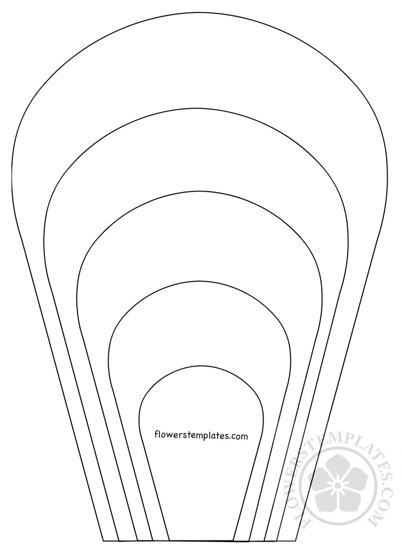 Easy Diy Giant Paper Flower 5 Petal Sizes Flowers Templates